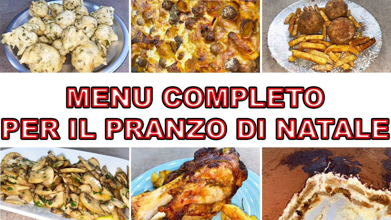MENU COMPLETO PER IL PRANZO DI NATALE - YouTube