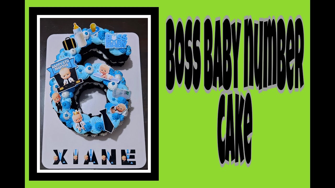 BOSS BABY NUMBER CAKE | BOSS BABY THEME CAKE - YouTube