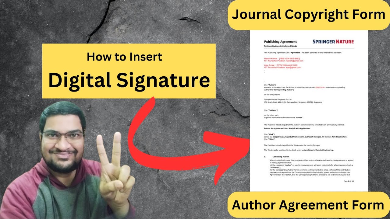 How to Insert Signature in PDF (Journal Copyright Form or Author ...