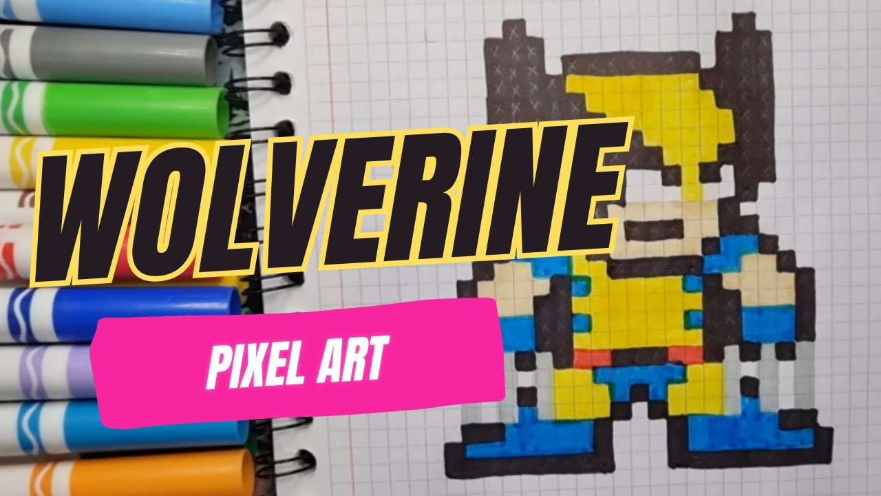 Como dibujar a WOLVERINE | Pixel art facil paso a paso!!! - YouTube