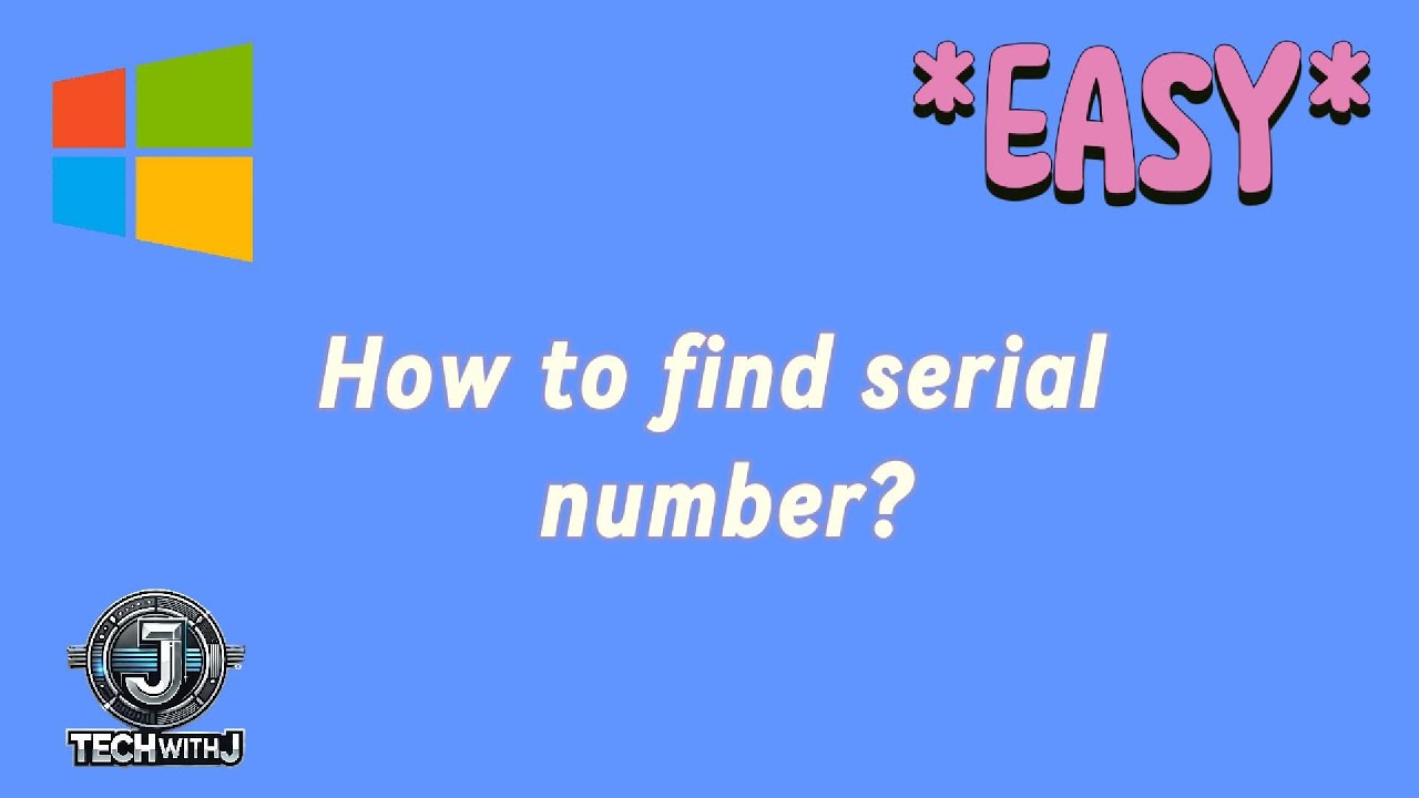 HOW TO FIND YOUR SERIAL NUMBER IN WINDOWS - YouTube