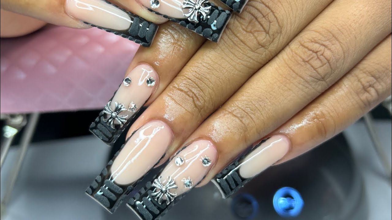 Acrylic Nail Application Tutorial 🖤 - YouTube