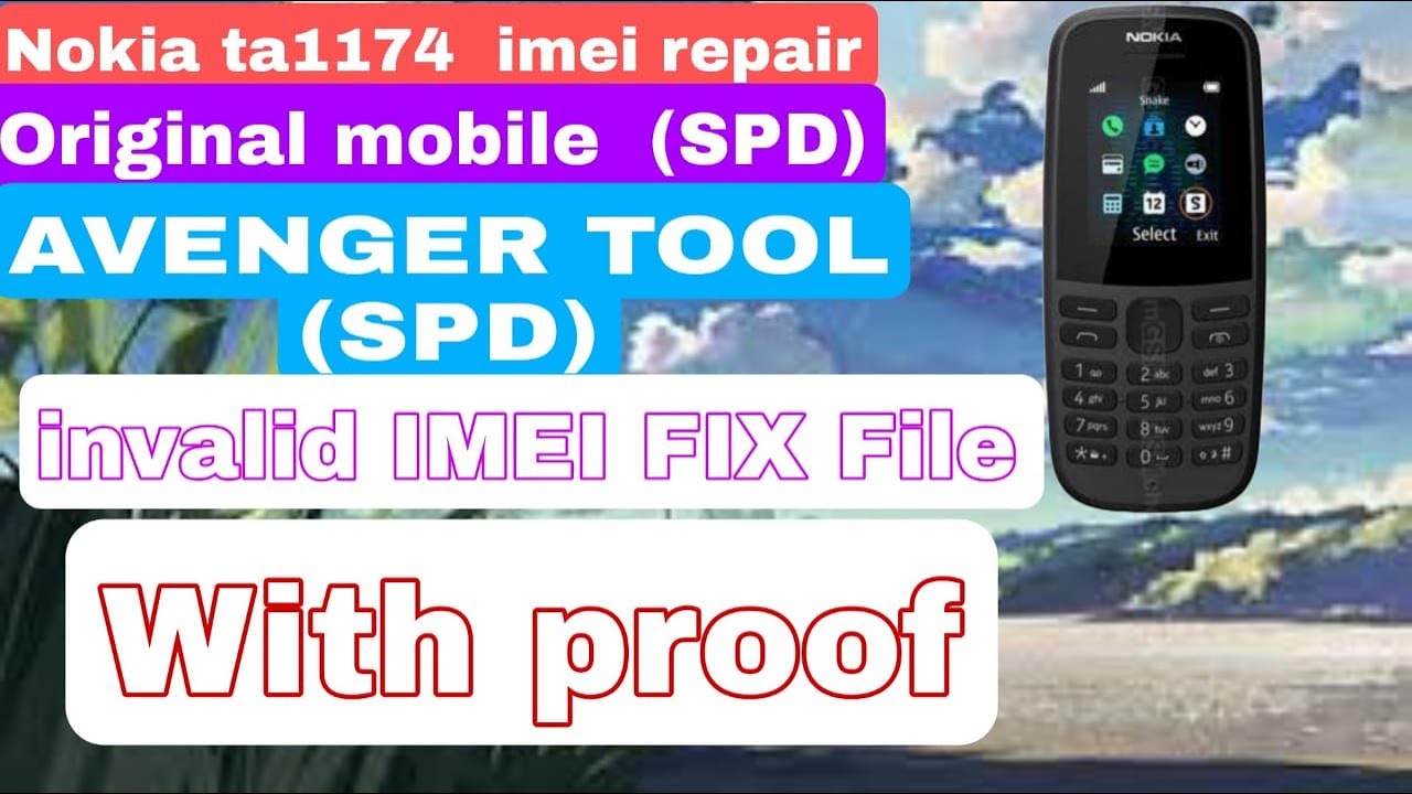 Nokia original IMEI REPAIR NOKIA 105 2019 Ta-1174 SPD-Invalid IMEI ...