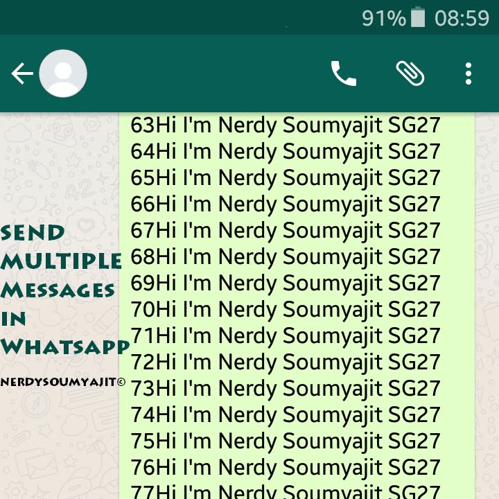 Send Multiple Messages in Whatsapp Just at One Click | Nerdy Soumyajit ...