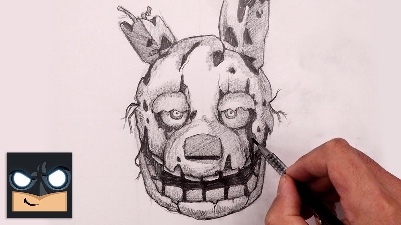 How To Draw Springtrap FNAF Sketch Tutorial YouTube