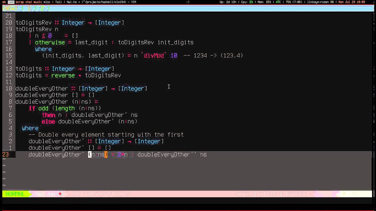Beginner Haskell Exercises - Validating Credit Card Numbers 2/4 - YouTube