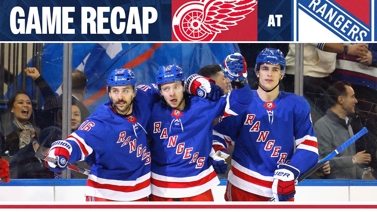 GAME RECAP: New York Rangers vs. Detroit Red Wings (11/29/23) - YouTube