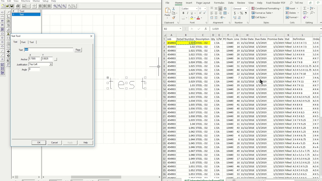 Telesis Laser Copying Data Into Merlin III - YouTube