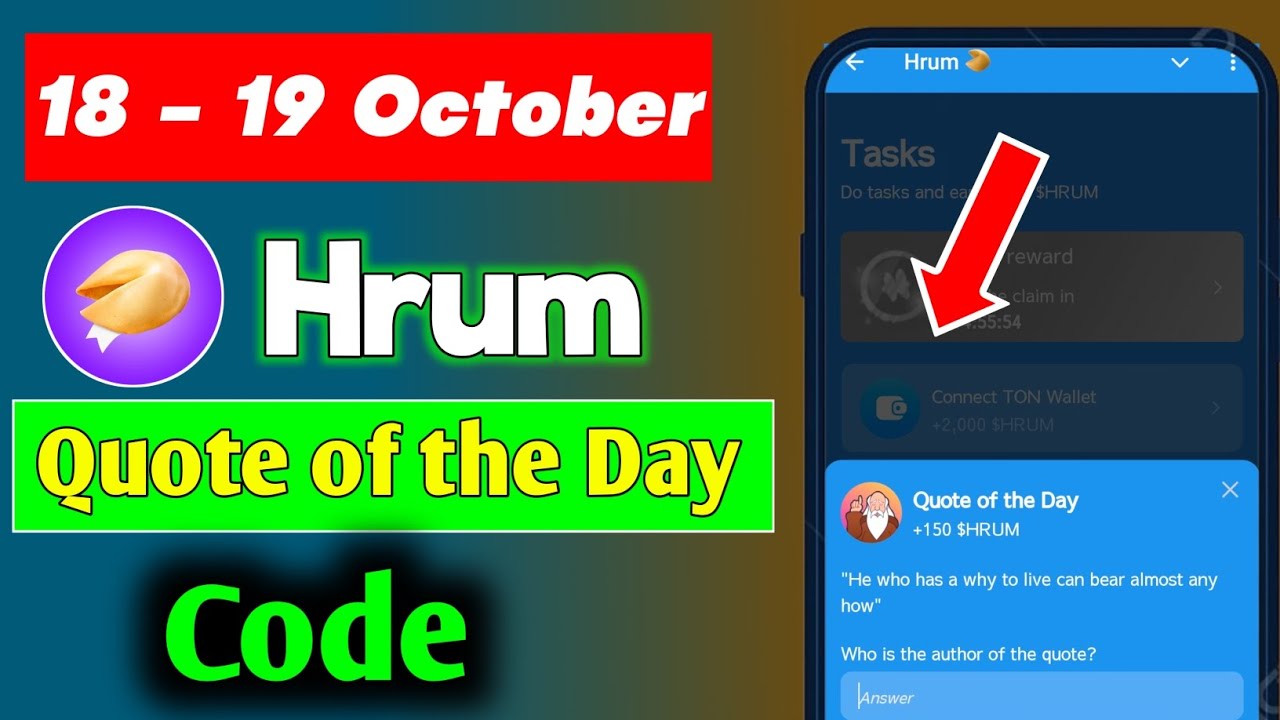 Hrum Quote of the Day 18 - 19 October | Hrum Quote of the Day | Hrum ...