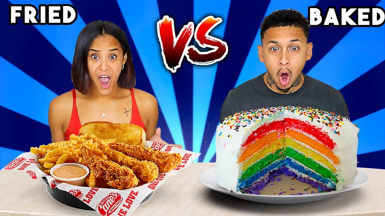 FRIED VS BAKED FOOD CHALLENGE! - YouTube