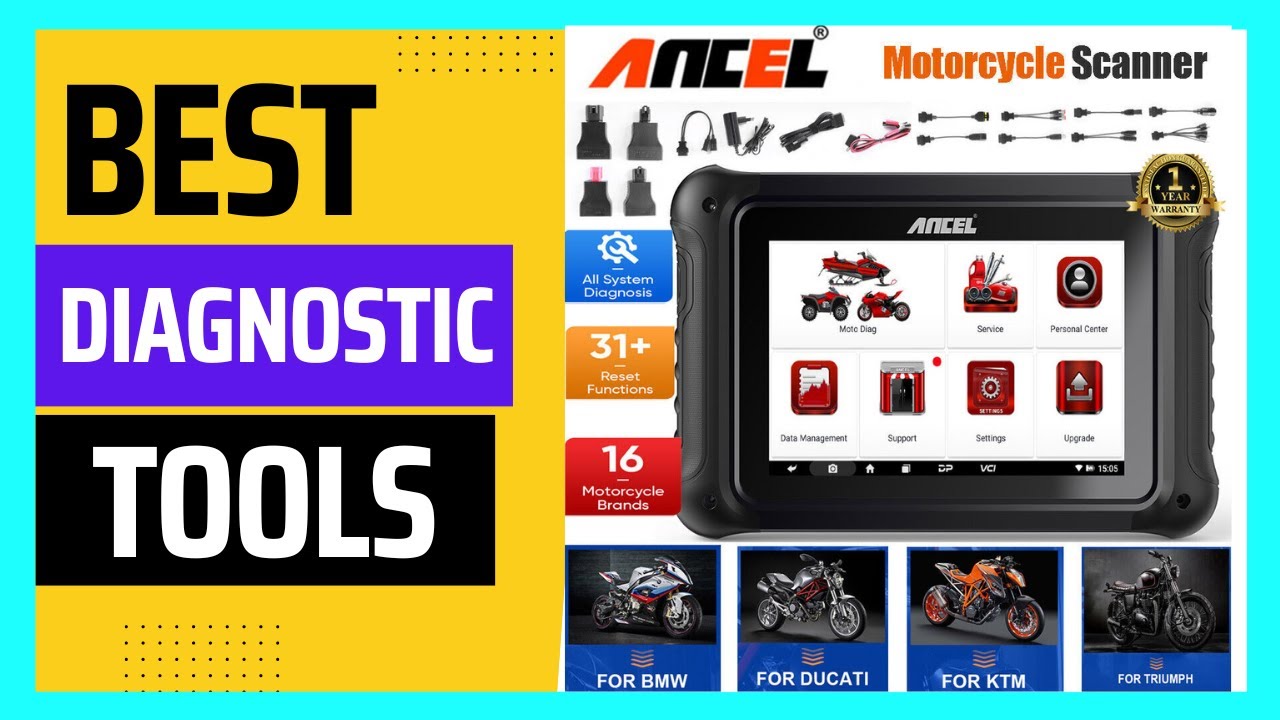ANCEL MT700 PROFI Motorcycle Diagnostic Device OBD2 Scanner - YouTube