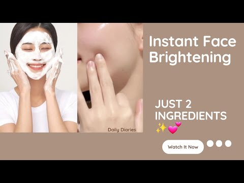 Instant Face Brightening Mask | Shocking Results 😲 | Just 2 Ingredients - YouTube