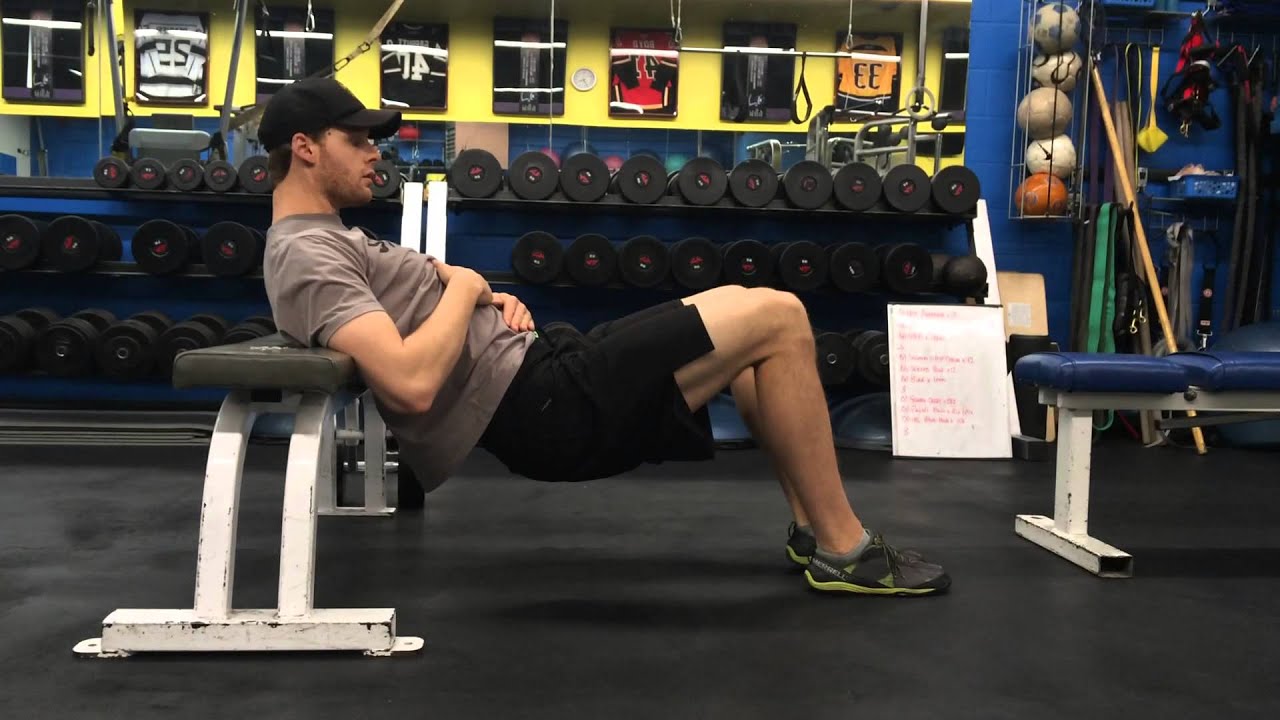 Single Leg Hip Lifts (Shoulders Elevated) gavinmchale.com - YouTube