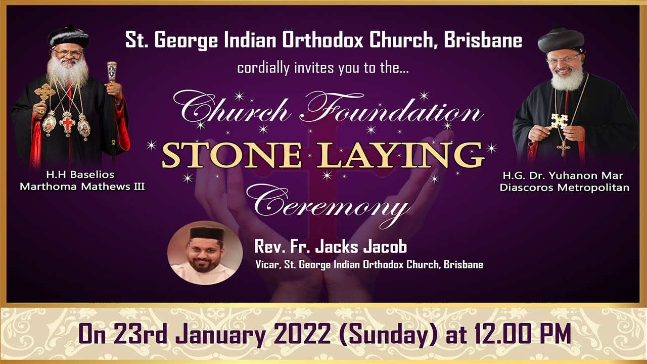 Church Foundation Stone Laying at St.George Indian Orthodox Church ...