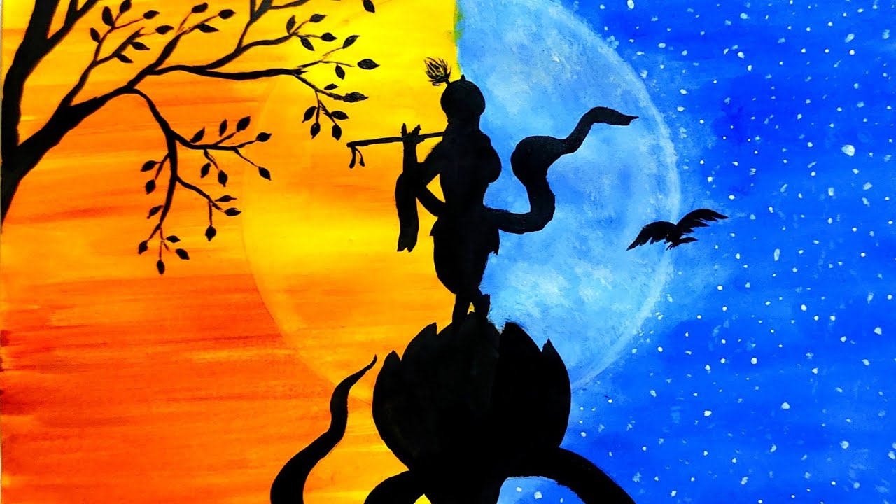 sri Krishna drawing|| how to drowning sri Krishna|| easy to drowning ...
