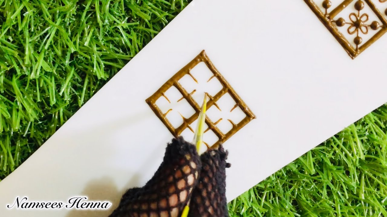 Simple grid mehndi design |Henna|Mehandi|@namsees_henna - YouTube