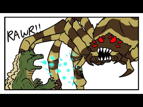 Godzilla Heisei Era | Godzilla Jr. VS Kumonga The Giant Spider ...