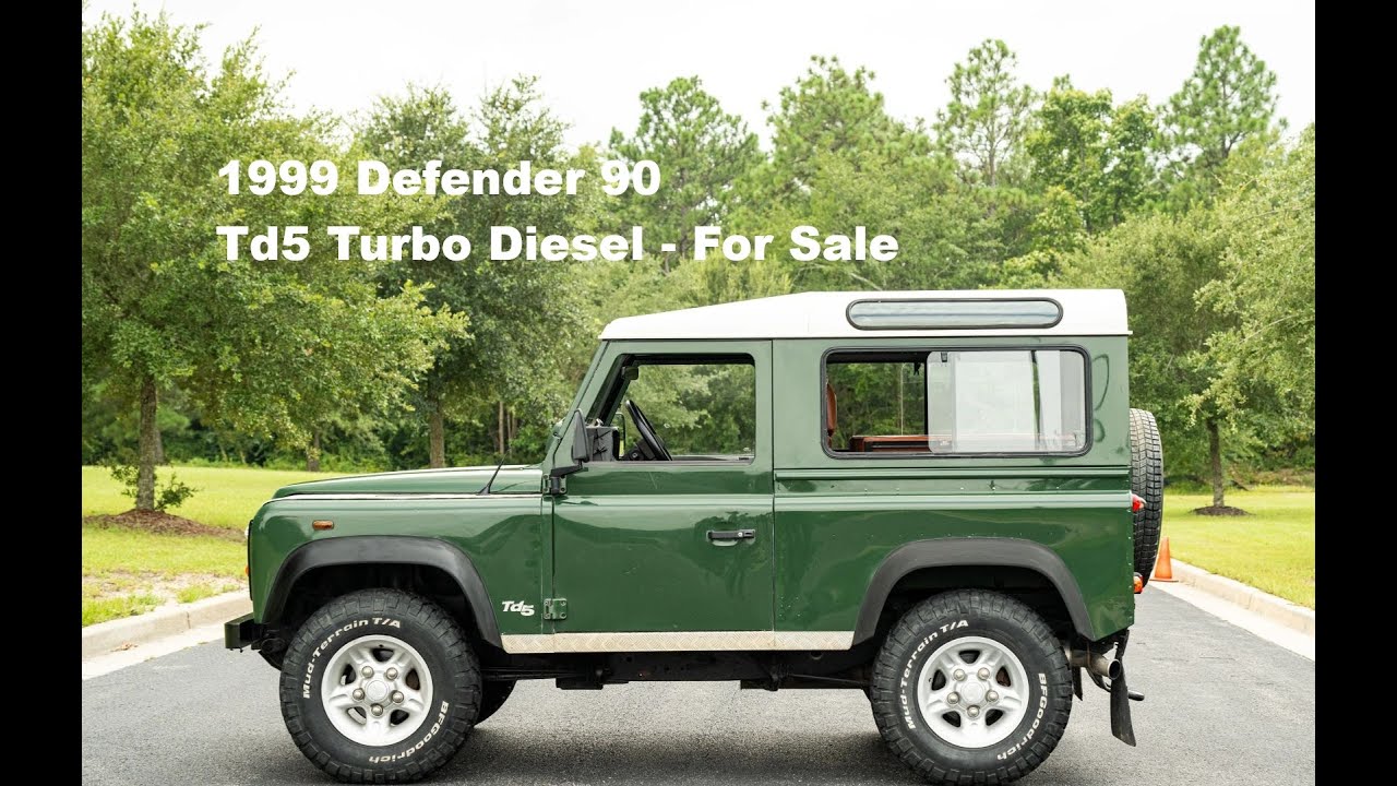 1999 Land Rover Defender 90 Td5 Inline-5 Turbo Diesel Coniston Green ...