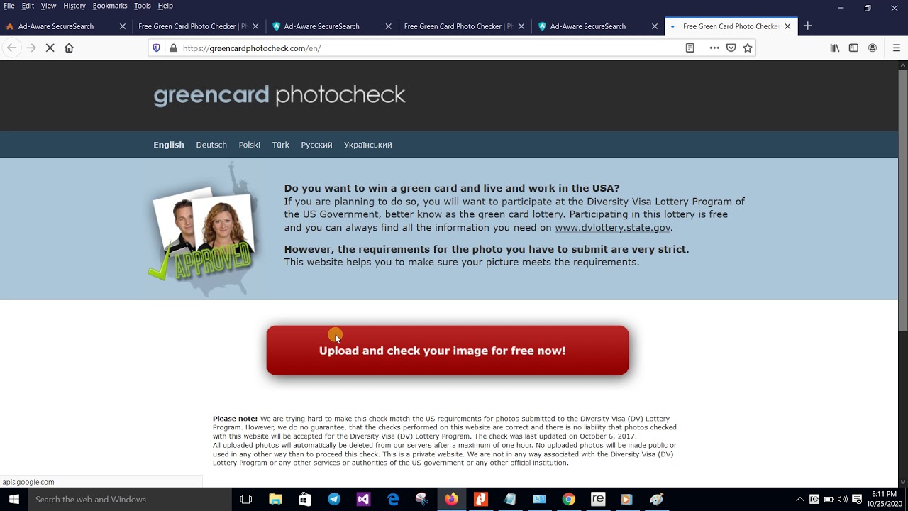 how to check DV lottery photo is it valid or invalid - YouTube