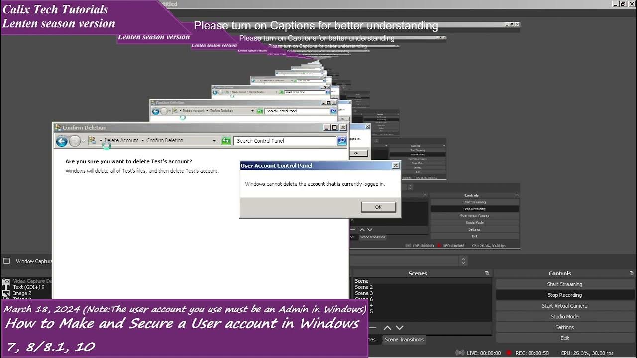 How to create and secure User Accounts - YouTube
