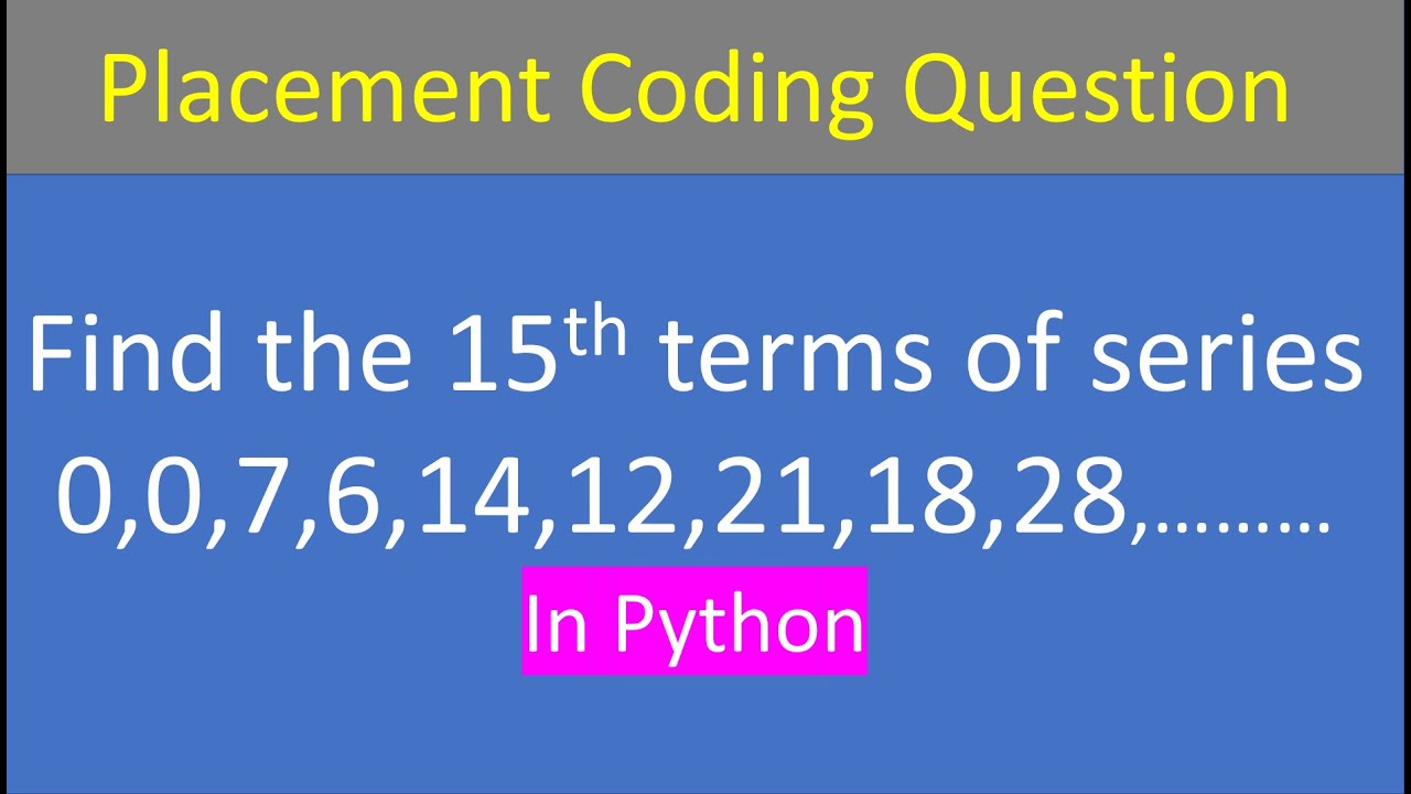 How Do You Find The Next Term Or Any Other Term In A Series YouTube how-do-you-find-the-next-term-or-any-other-term-in-a-series-youtube