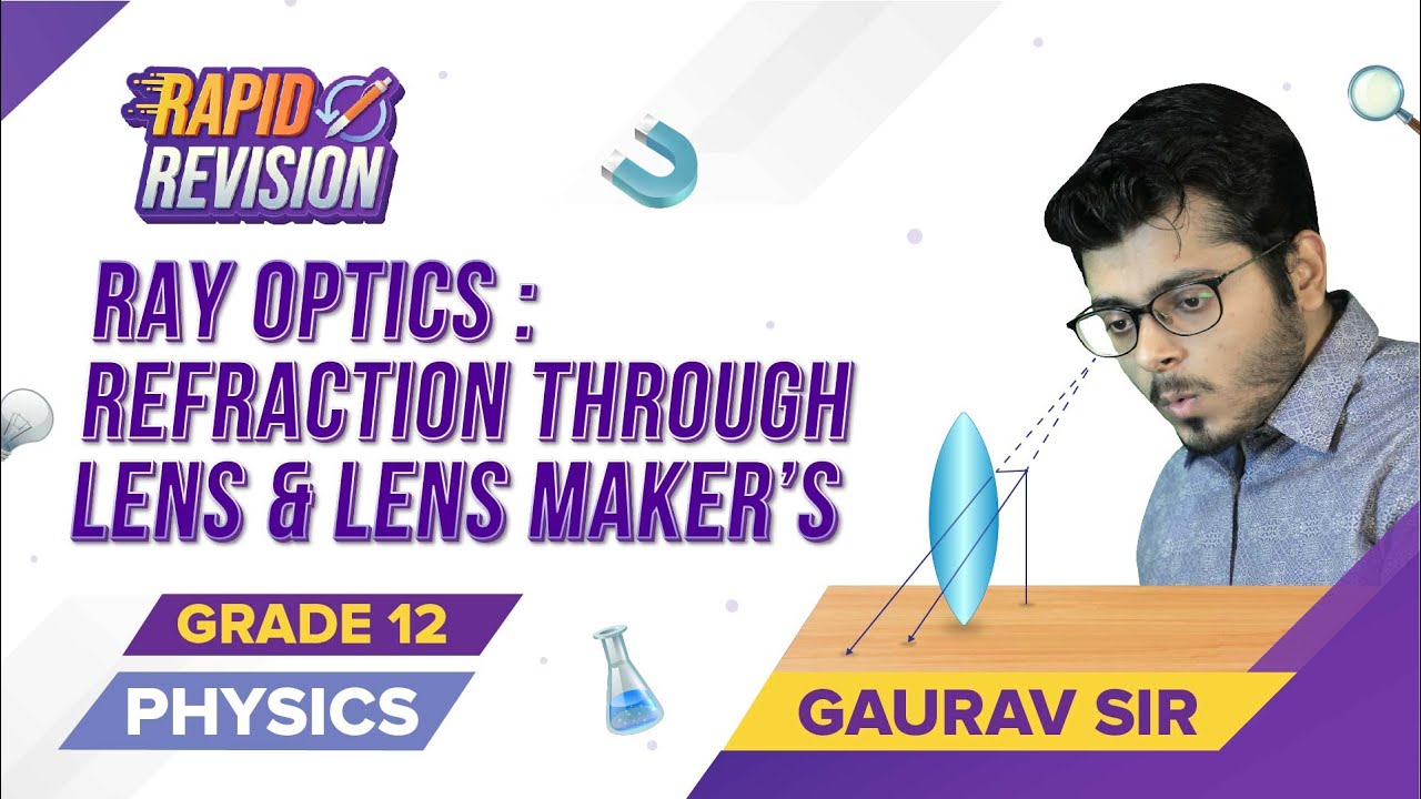 Refraction through Lens & Lens maker's Formula - Ray Optics Class 12 ...