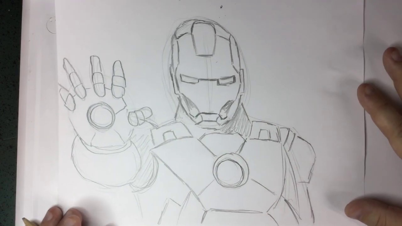Hero Drawing (Self-Sacrifice) - Iron Man - YouTube