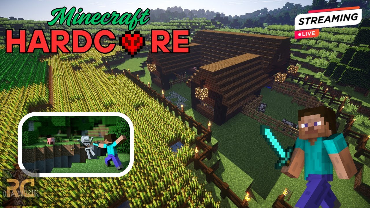 MINECRAFT HARDCORE LIVE STREAM - YouTube