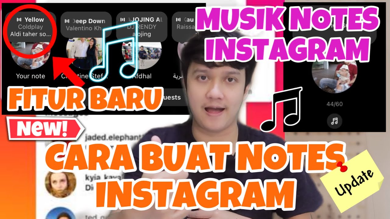MUSIC NOTES INSTAGRAM | CARA MENAMBAHKAN LAGU NOTES INSTAGRAM| FITUR ...