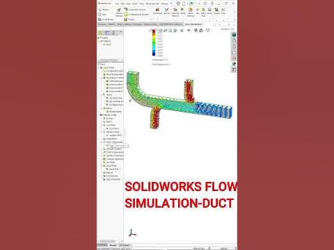 SolidWorks Flow Simulation Study Through Duct 2 - YouTube