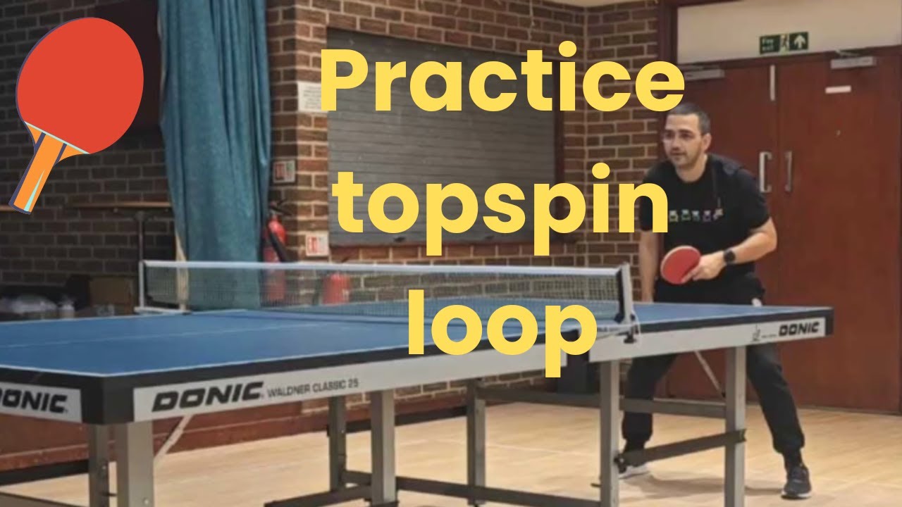 table tennis practice session, forehand topspin and loop, rakza 7 soft - YouTube