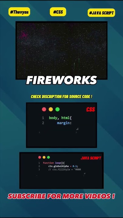 Fireworks #html #coding #programming #javascript #css #magicwidgets - YouTube