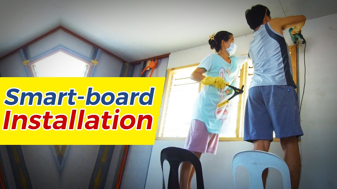 Double Walling my House Part 2 | Installing smart-board on wall - YouTube