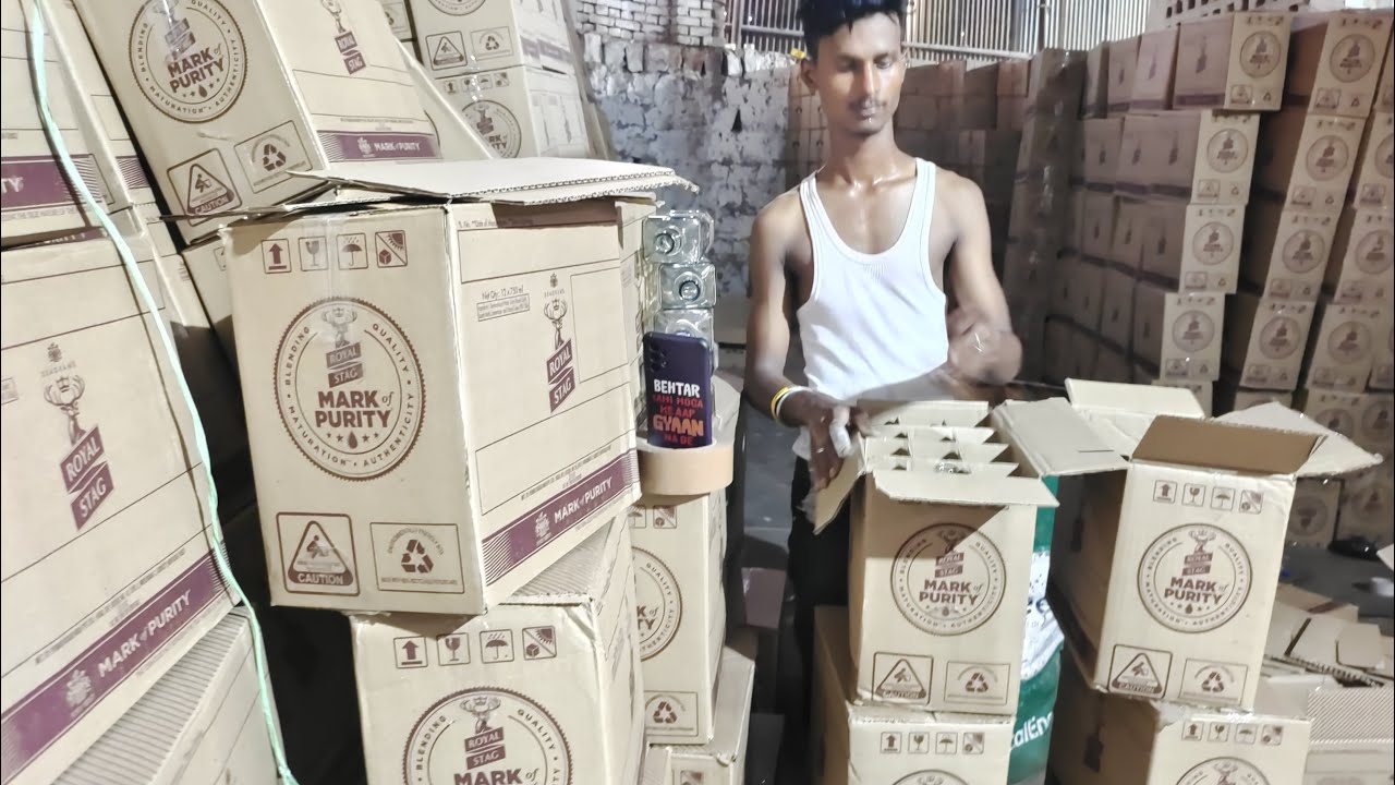 ALCOHOL BOTTLE (FULL HALF QUARTER)MAKING.. HARDWORKING IN 80°DEGREE ...