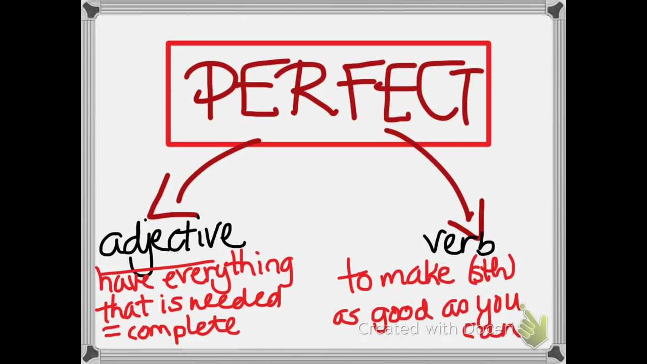 PERFECT vs. IDEAL: What's the difference? - YouTube