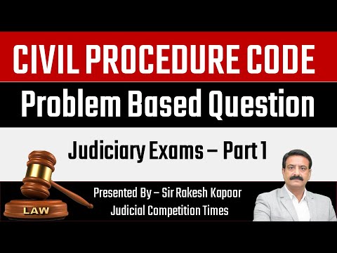 CPC Important Mains Problem Based Questions for Judiciary Exams - Part 1 - By Rakesh Kapoor Sir ...