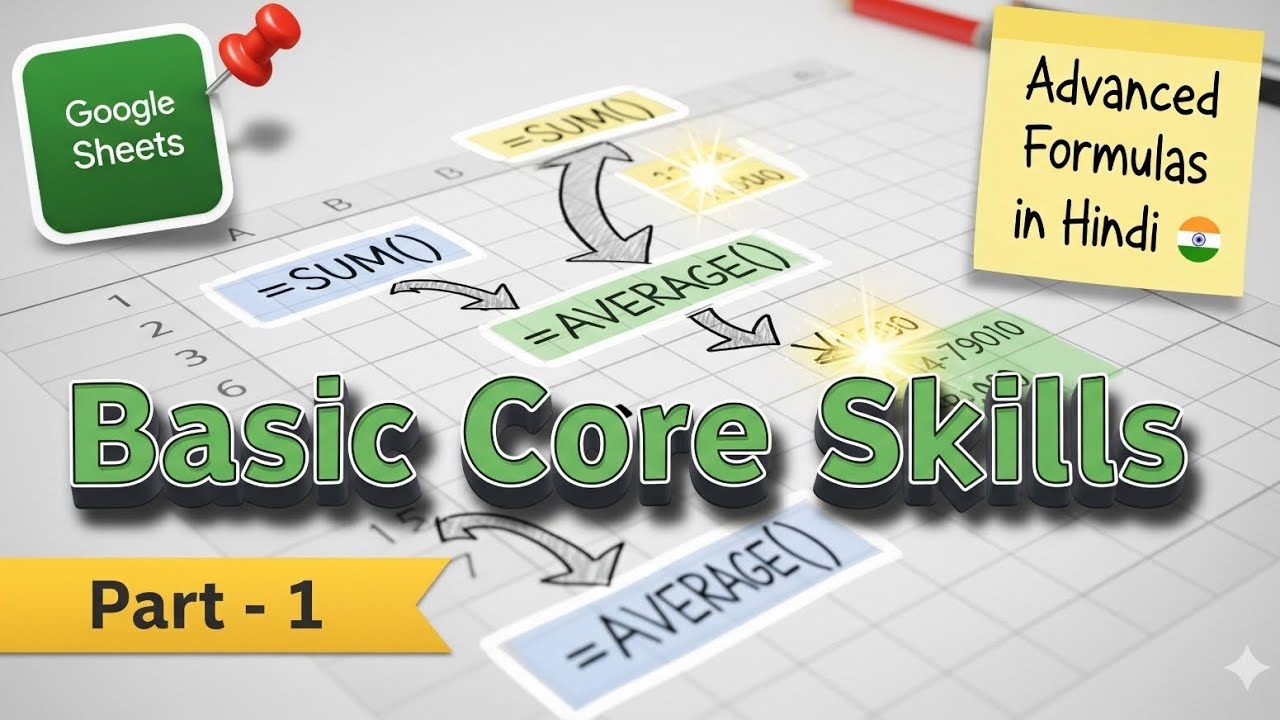 Part-1, Basic Core Skills || Google Sheets Advanced Formulas Course in ...