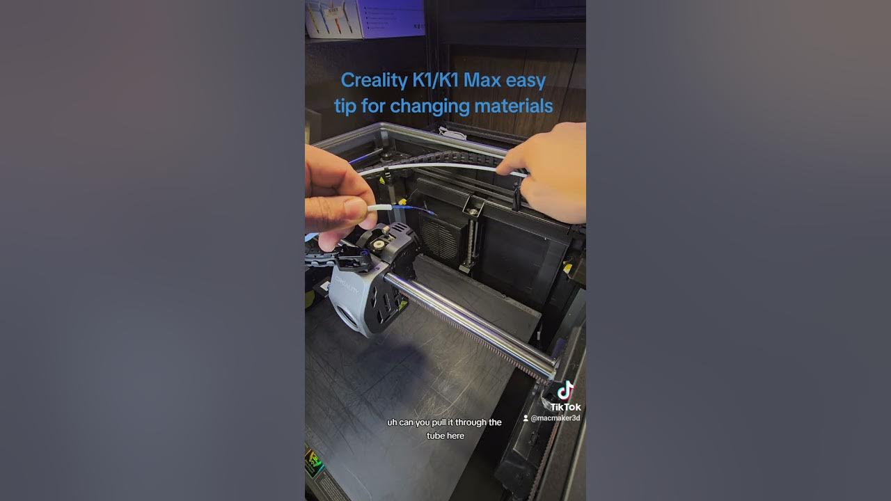 Creality K1/K1 Max Easy Tip: Filament Change - YouTube