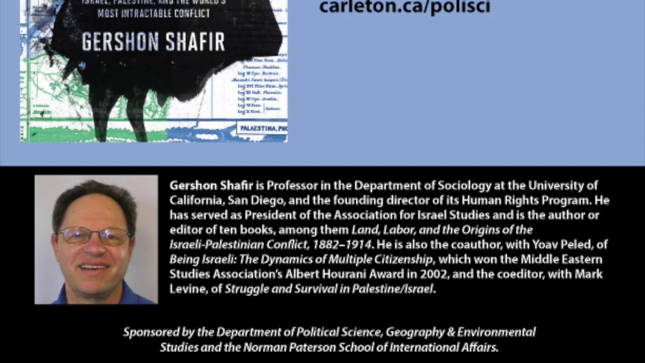 Gershon Shafir: Unsettling the Israeli Occupation - YouTube
