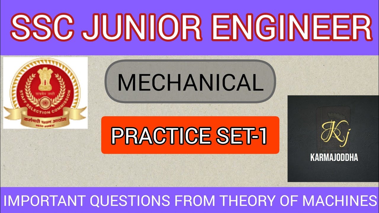 SSC JE PRACTICE SET-1/MECHANICAL/ SUBJECT -TOM - YouTube