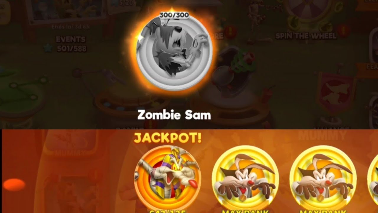 Looney Tunes World of Mayhem Zombie Sam Opening! Mummy Ralph Jackpot ...