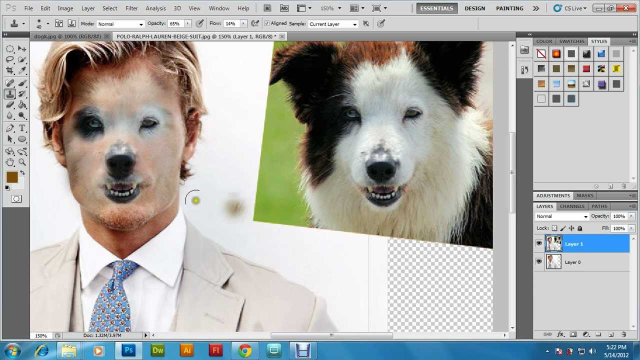 Change a person face into a doggy face - Photoshop tutorial | using ...
