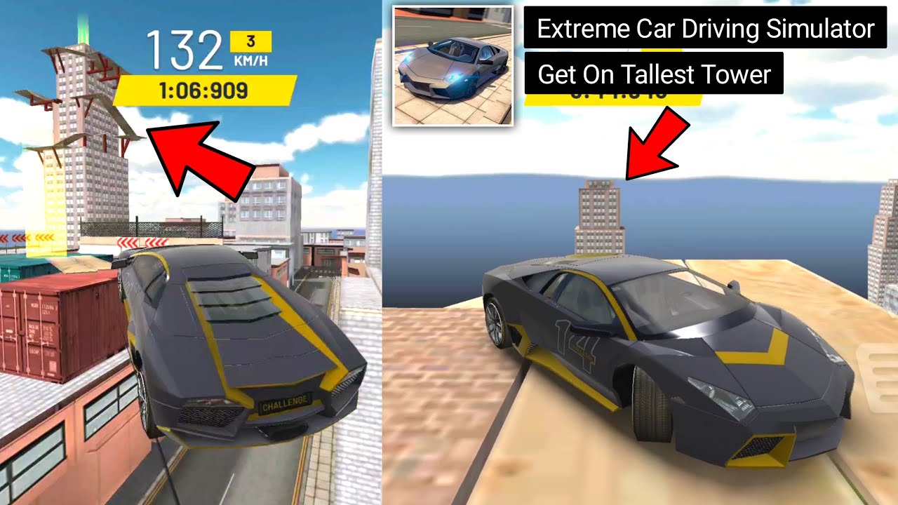 How to Get to The Tallest Building in Extreme Car Driving Simulator ...