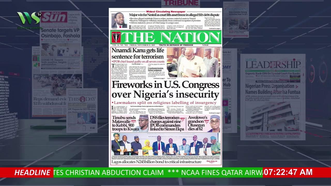 MORNING SPRING: NEWSPAPER REVIEW || 21-11-2025 - YouTube