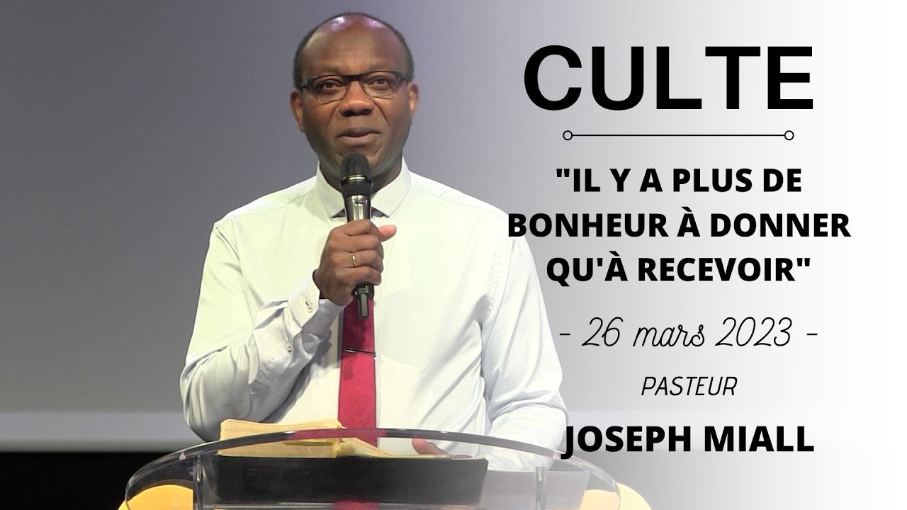 26 mars 2023 - "Il y a plus de bonheur à donner qu'à recevoir" Joseph ...