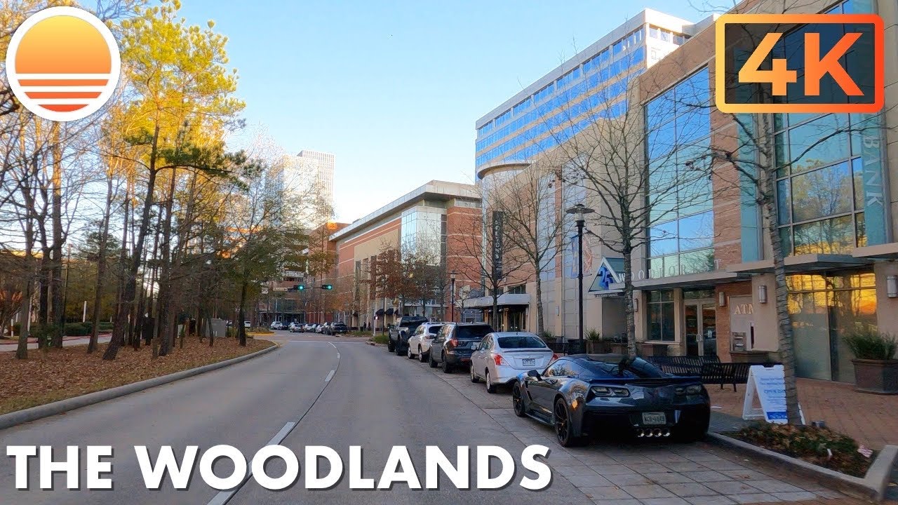 The Woodlands, Texas a Suburb of Houston, Texas. An UltraHD 4K Real ...