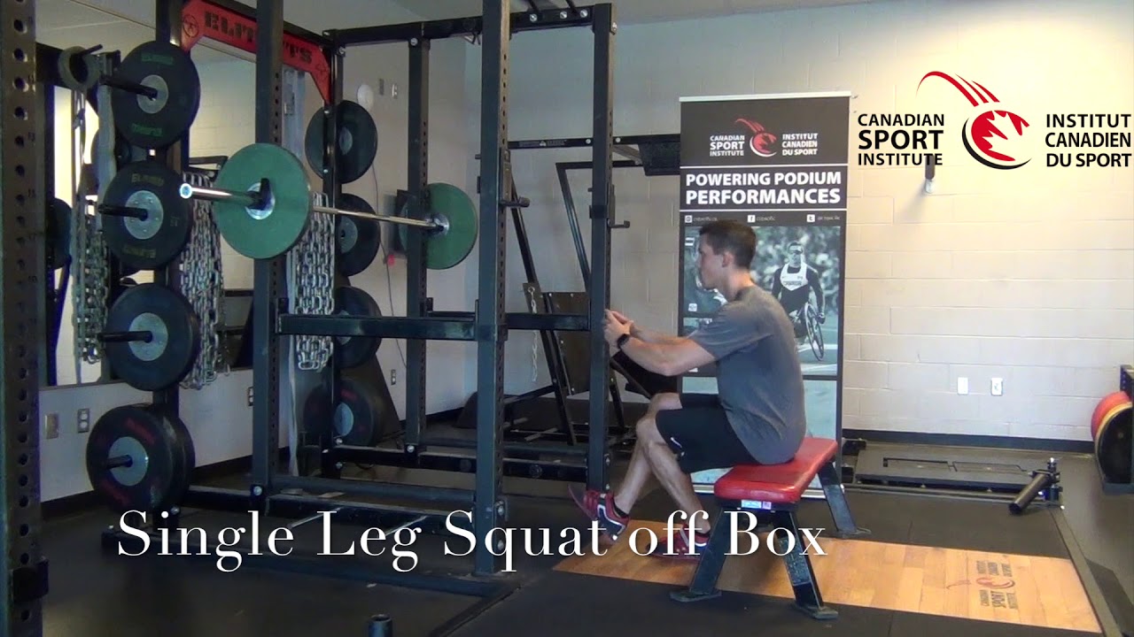 Single Leg Squat off Box - YouTube