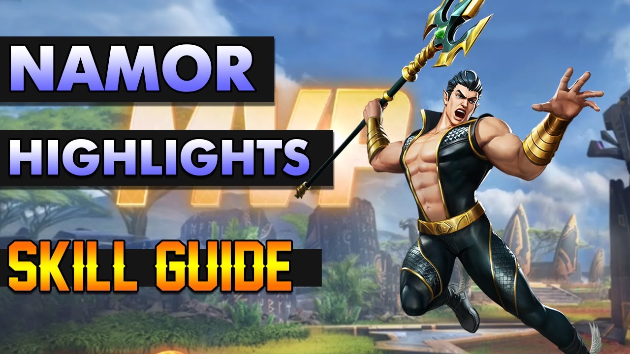 NAMOR HIGHLIGHTS AND SKILL GUIDE (TANK) - MARVEL SUPER WAR - YouTube