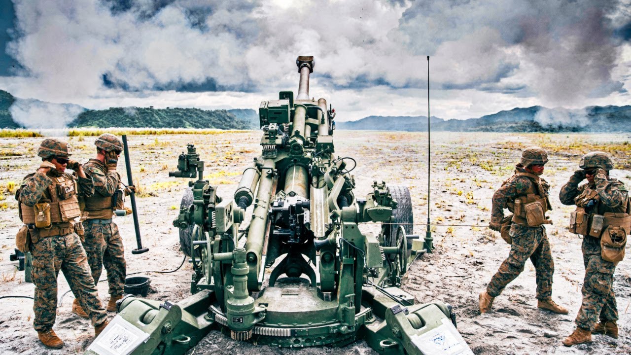 Artillery Live fire: Powerful Howitzer . Heavy Machine Gun . Rocket ...