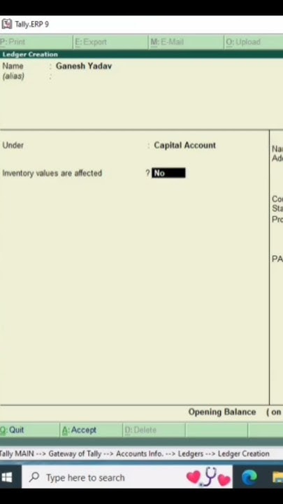 🔷 Ledger kaise banaye Tally Erp 9 Ledger Kaise Banaye - YouTube